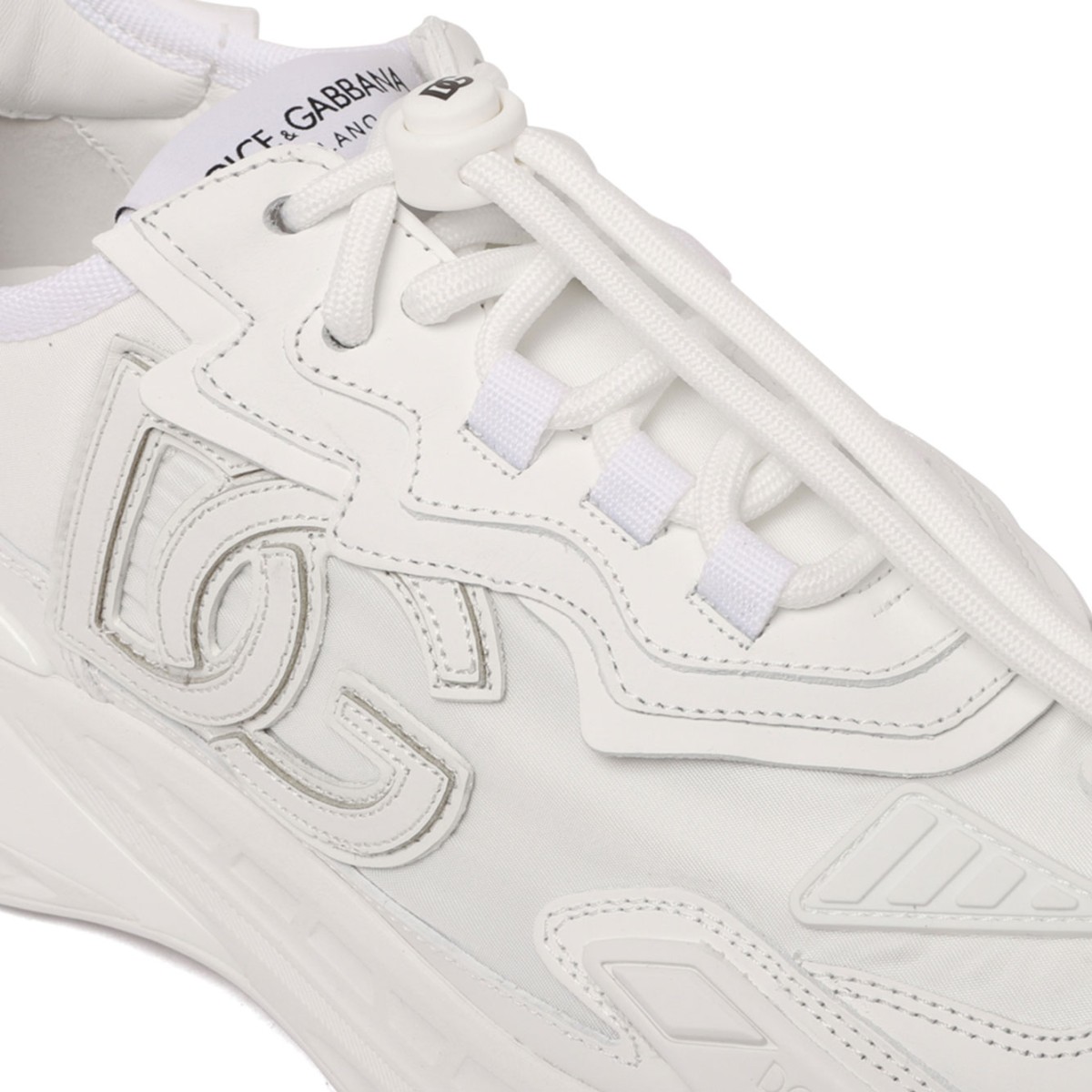 White Logo-Patch Panelled Sneakers| COLOGNESE 1882
