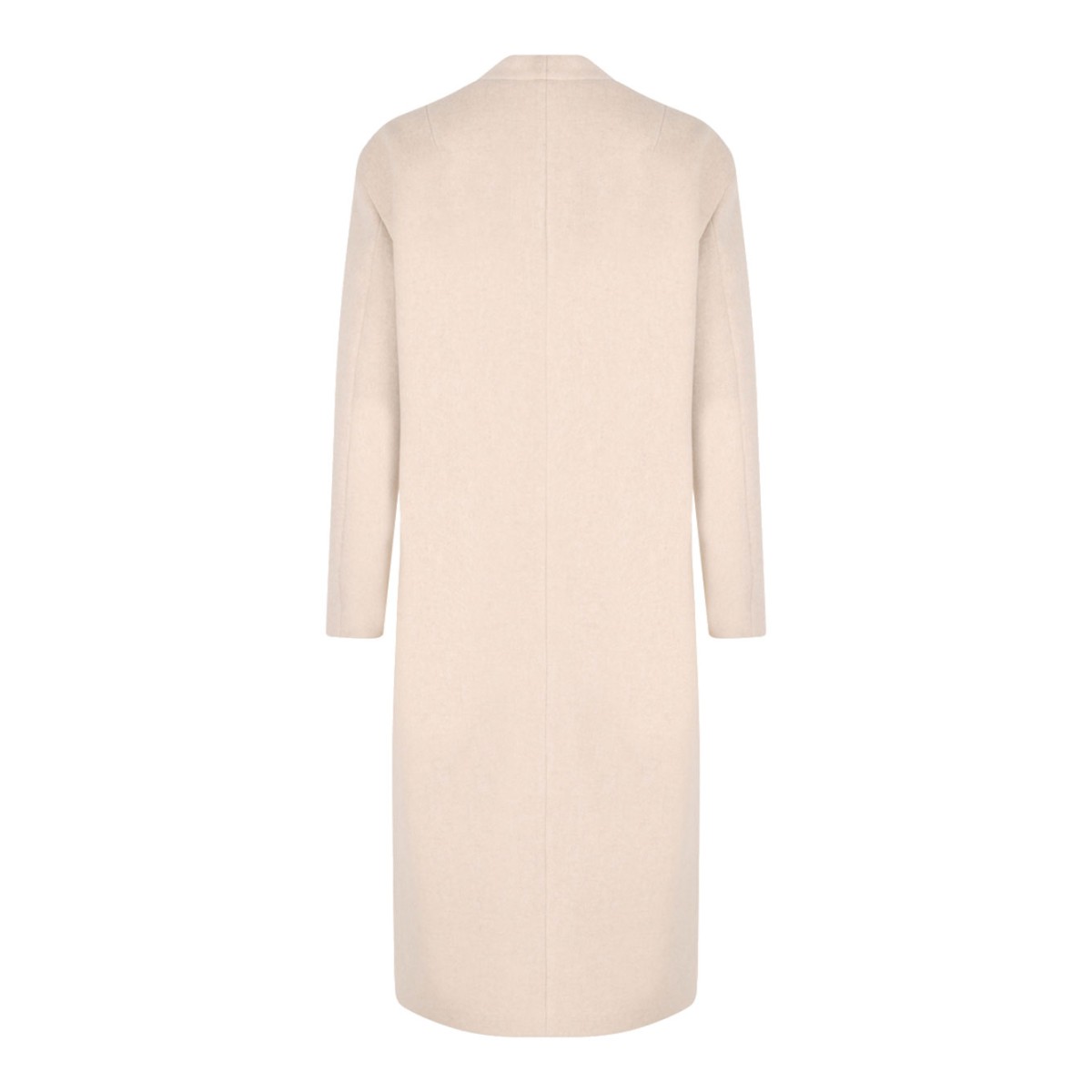 Ecru Florane Wool Blend Long Coat| COLOGNESE 1882