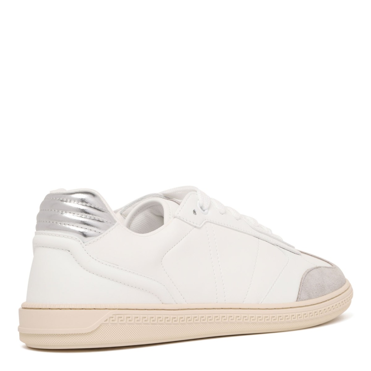 Light Pearl, Grey and White Greca Court Sneaker| COLOGNESE 1882